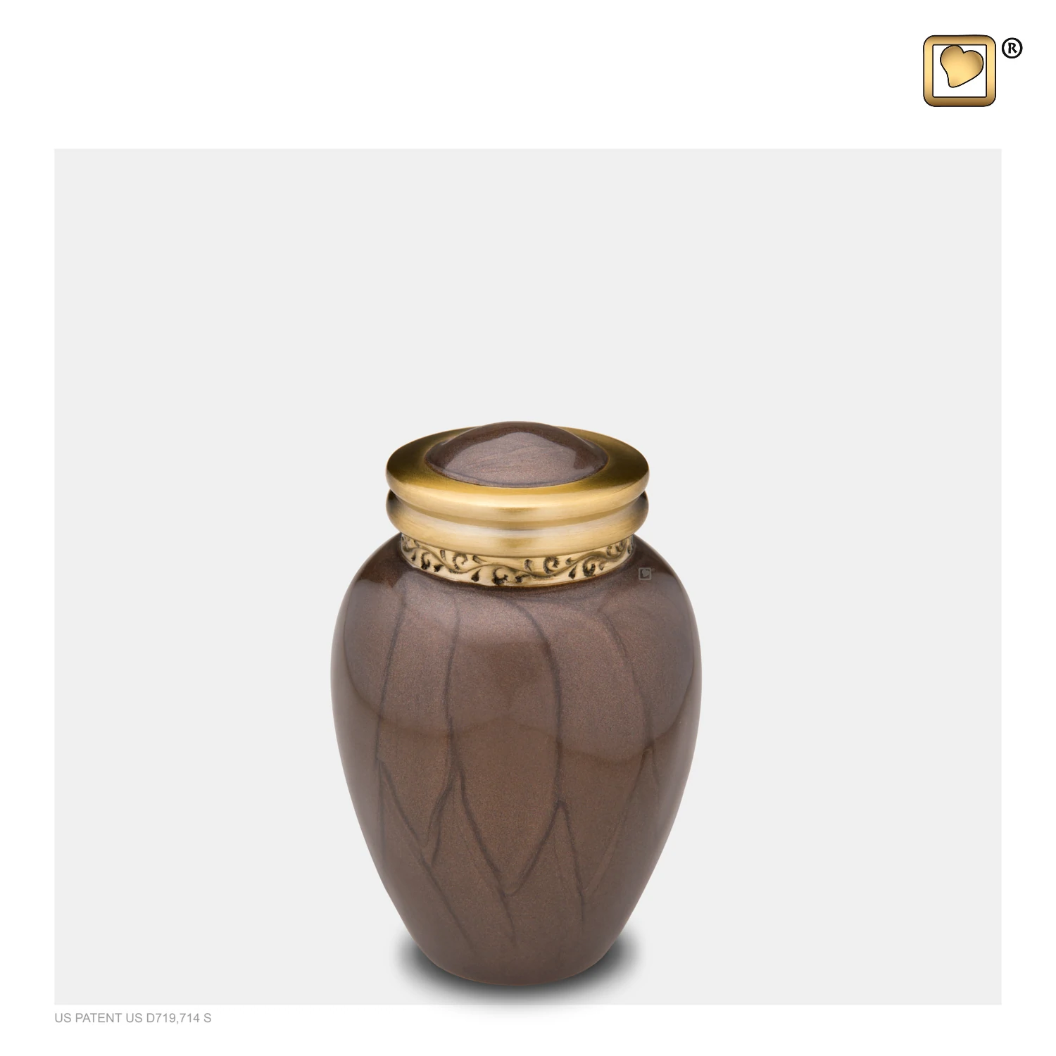 Blessing™ Keepsake Urn Pearl Bronze & Bru Gold - Collins Funeral Supply